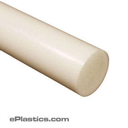 .625" Diameter Natural ABS Rod at ePlastics