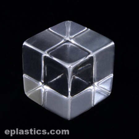 Clear Acrylic Square Cube .375" at ePlastics