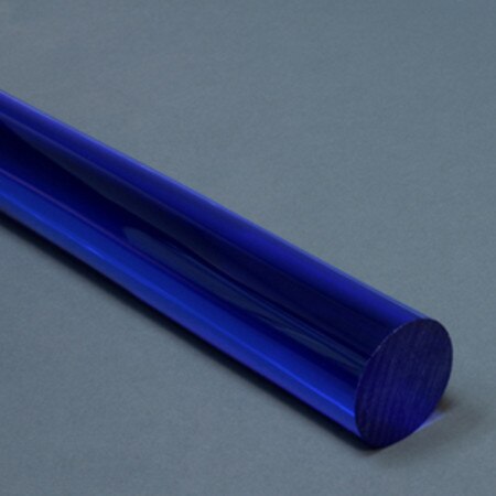 2.000" dia. 9092 Fluorescent Blue Extruded Acrylic Rod at ePlastics