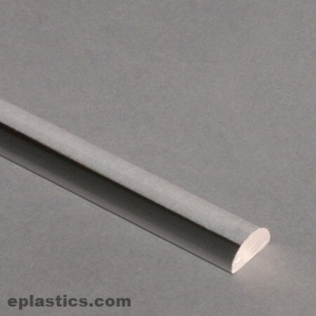 .500" Half Round Rod x 6ft long at ePlastics