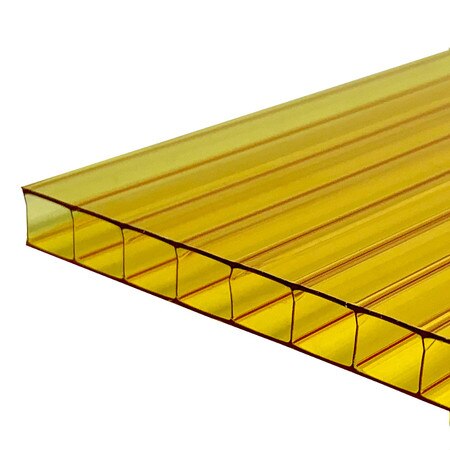 10mm x 48" x 96" Yellow Multiwall Polycarbonate Sheet at ePlastics