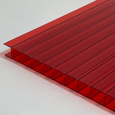 10mm x 48" x 96" Red Multiwall Polycarbonate Sheet at ePlastics