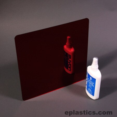 Plexiglass Acrylic Mirror.125" x 48" x 48" 2423 Red at ePlastics