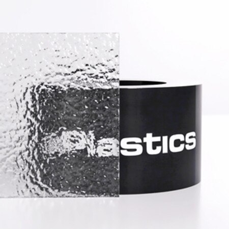 .250" X 48 X 96" Clear Polycarbonate 90318 Pebble Finish at ePlastics