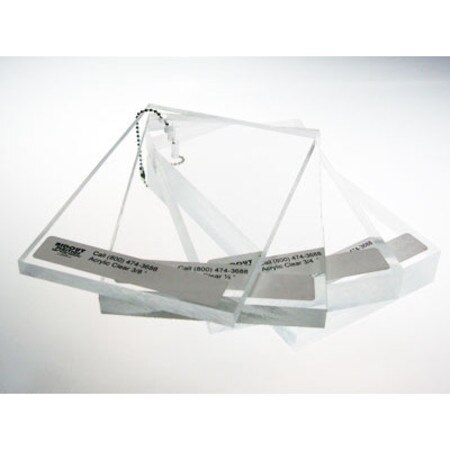 Clear Plexiglass Samples from 3/8" to 1" thick