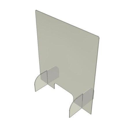Free Standing Sneeze Guard with Pass Thru 31.5" X 35.5"