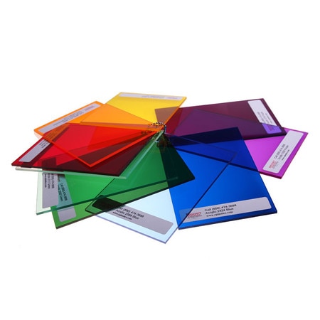 Colored Plexiglass sign colors transparent plastic samples