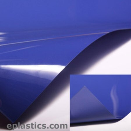 0.015" x 21" x 51" Blue Vinyl Polish/Matte Sides at ePlastics